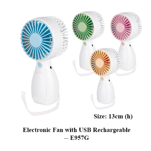 Electronic Fan with USB Rechargeable -- E957G - Twinlink Services ...