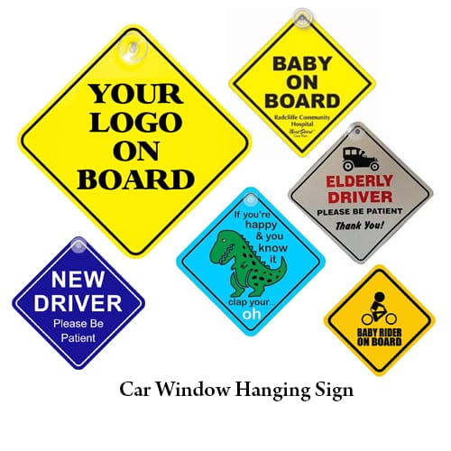 Car Window Hanging Sign - Twinlink Services | Corporate Gifts, Door ...