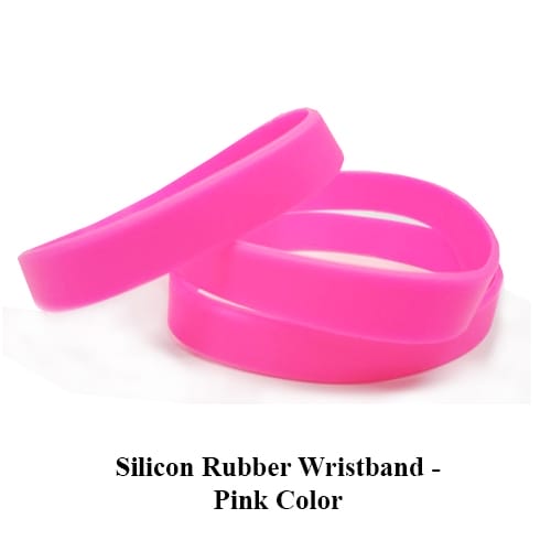 Silicon Rubber Wristband - Pink Color - Twinlink Services | Corporate ...